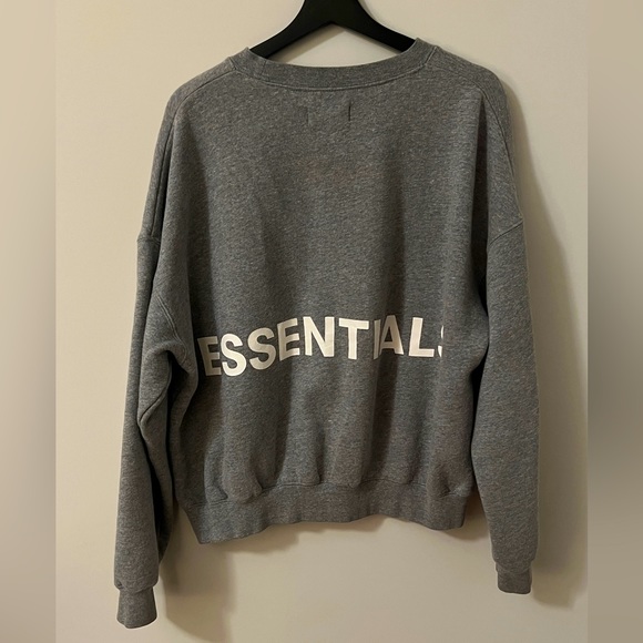 Fear of God | Shirts | Fear Of God Essentials Grey And White Crew Neck ...